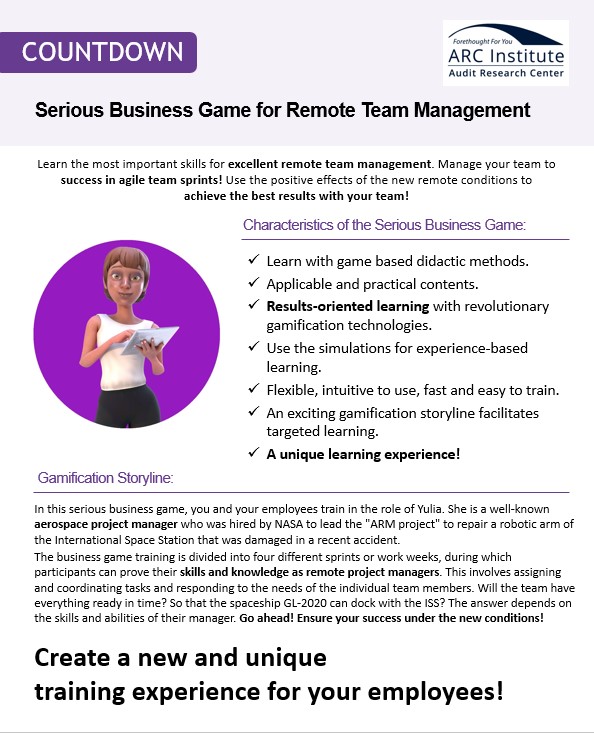 Countdown, Serious Business Game, Gamified Training, ARC